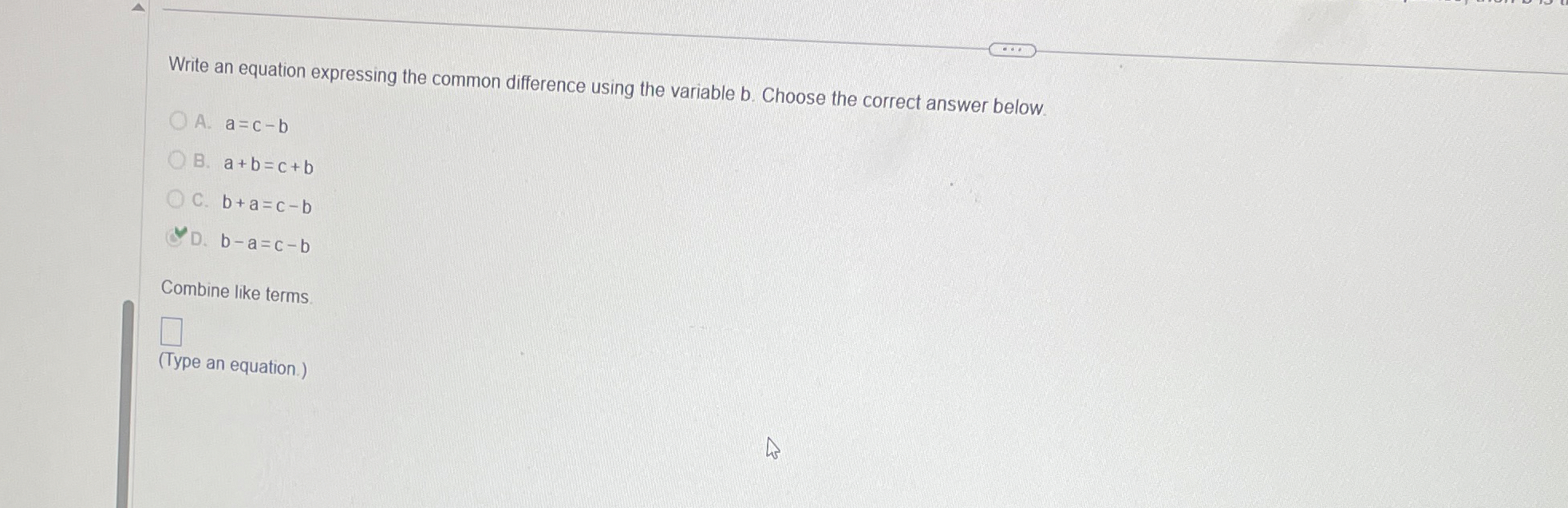 Solved Write an equation expressing the common difference | Chegg.com