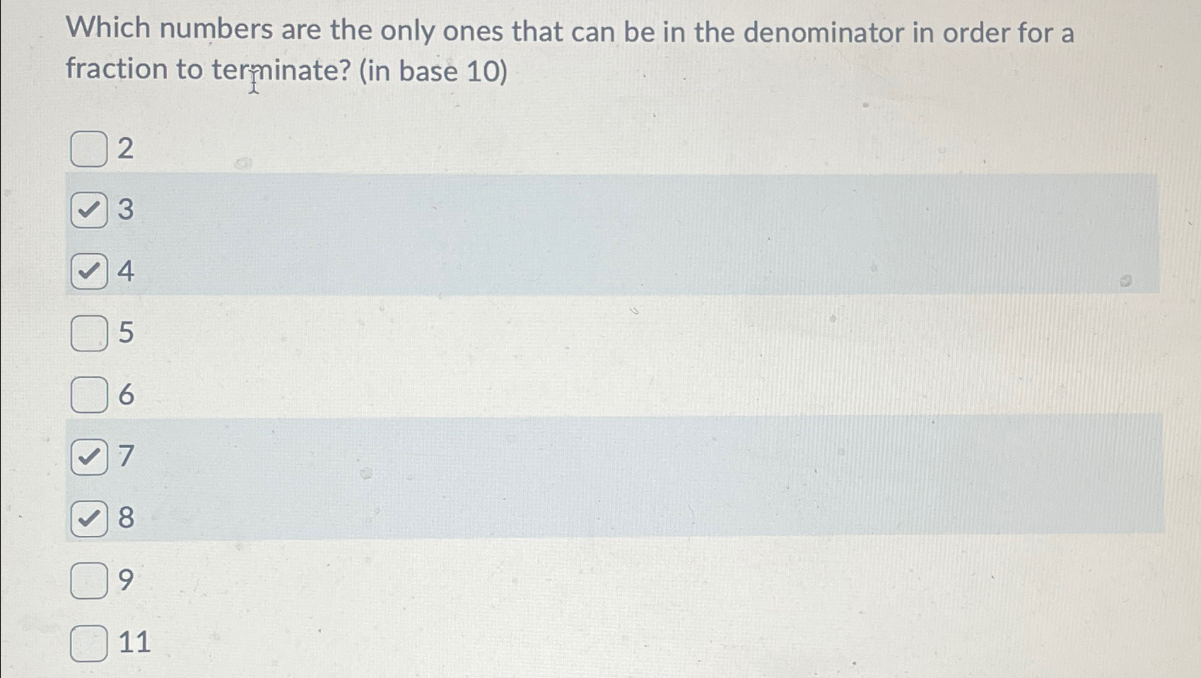 Solved Which numbers are the only ones that can be in the | Chegg.com