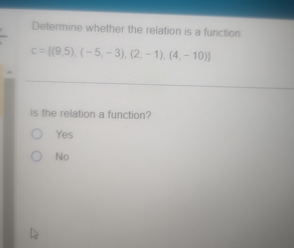 Solved Determine whether the relation is a | Chegg.com