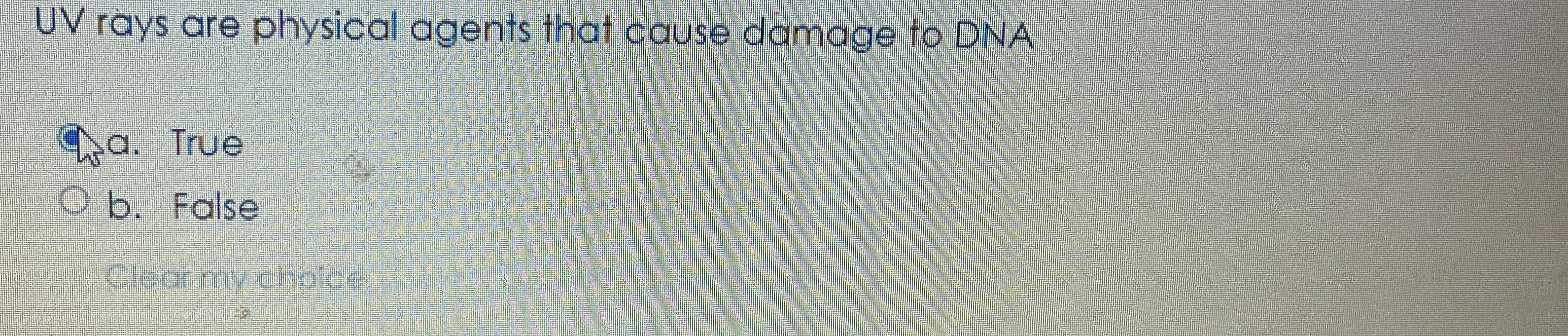 Solved UV rays are physical agents that cause damage to | Chegg.com