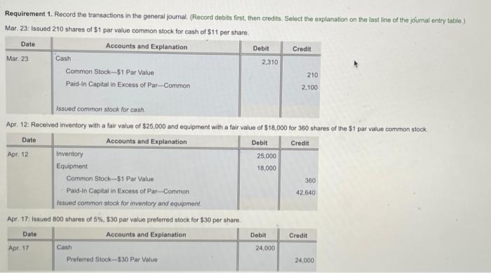 Solved Requirement 1. Record the transactions in the general | Chegg.com