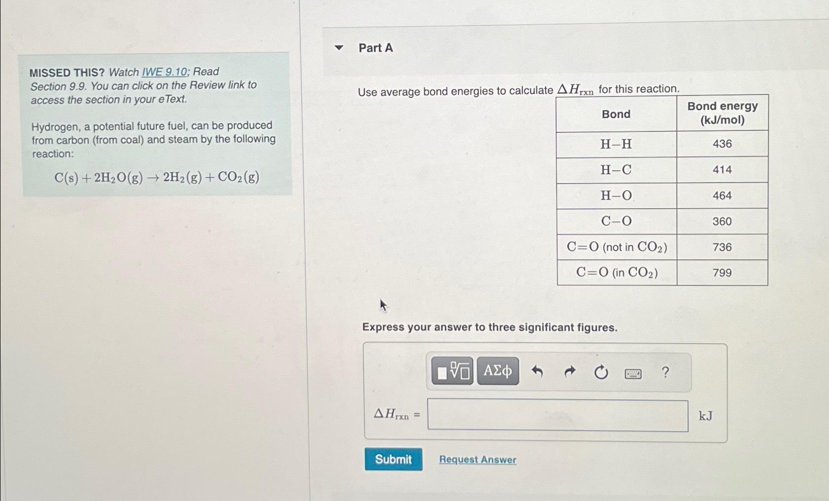 Solved Part AMISSED THIS? Watch IWE 9.10; Read Section 9.9. | Chegg.com