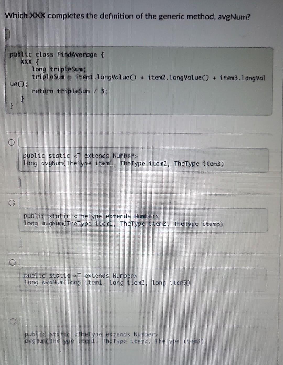 Solved Which XXX completes the definition of the generic | Chegg.com