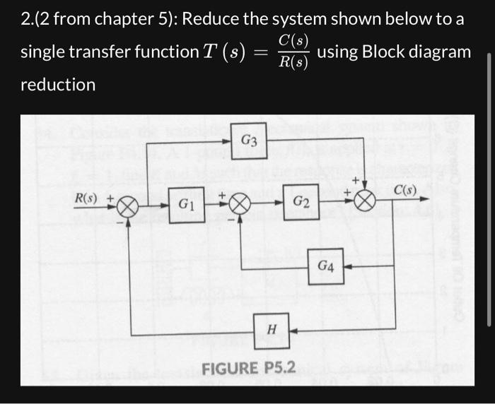 Solved 2. (2 from chapter 5): Reduce the system shown below | Chegg.com