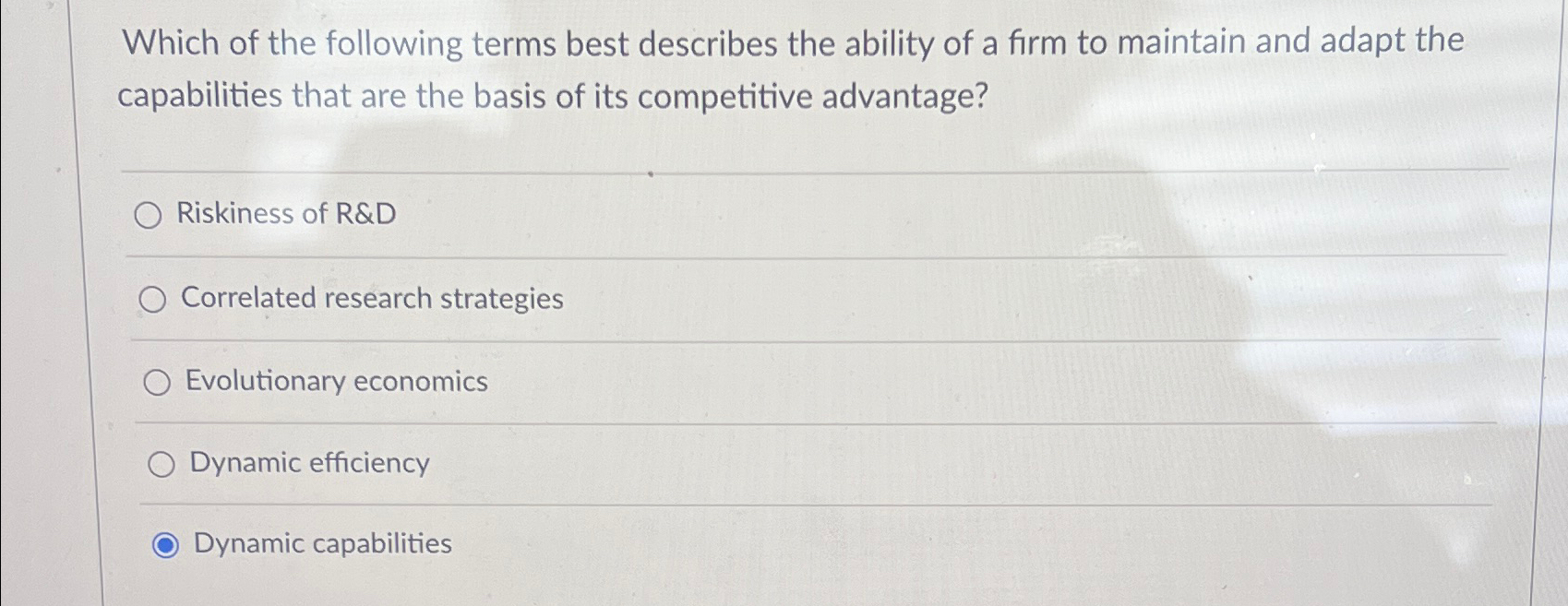 Solved Which of the following terms best describes the | Chegg.com