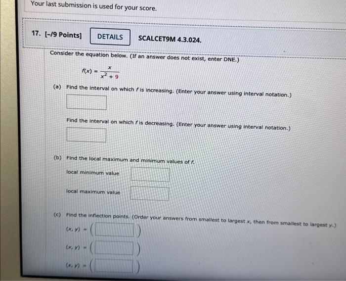 Solved Consider The Equation Below If An Answer Does Not