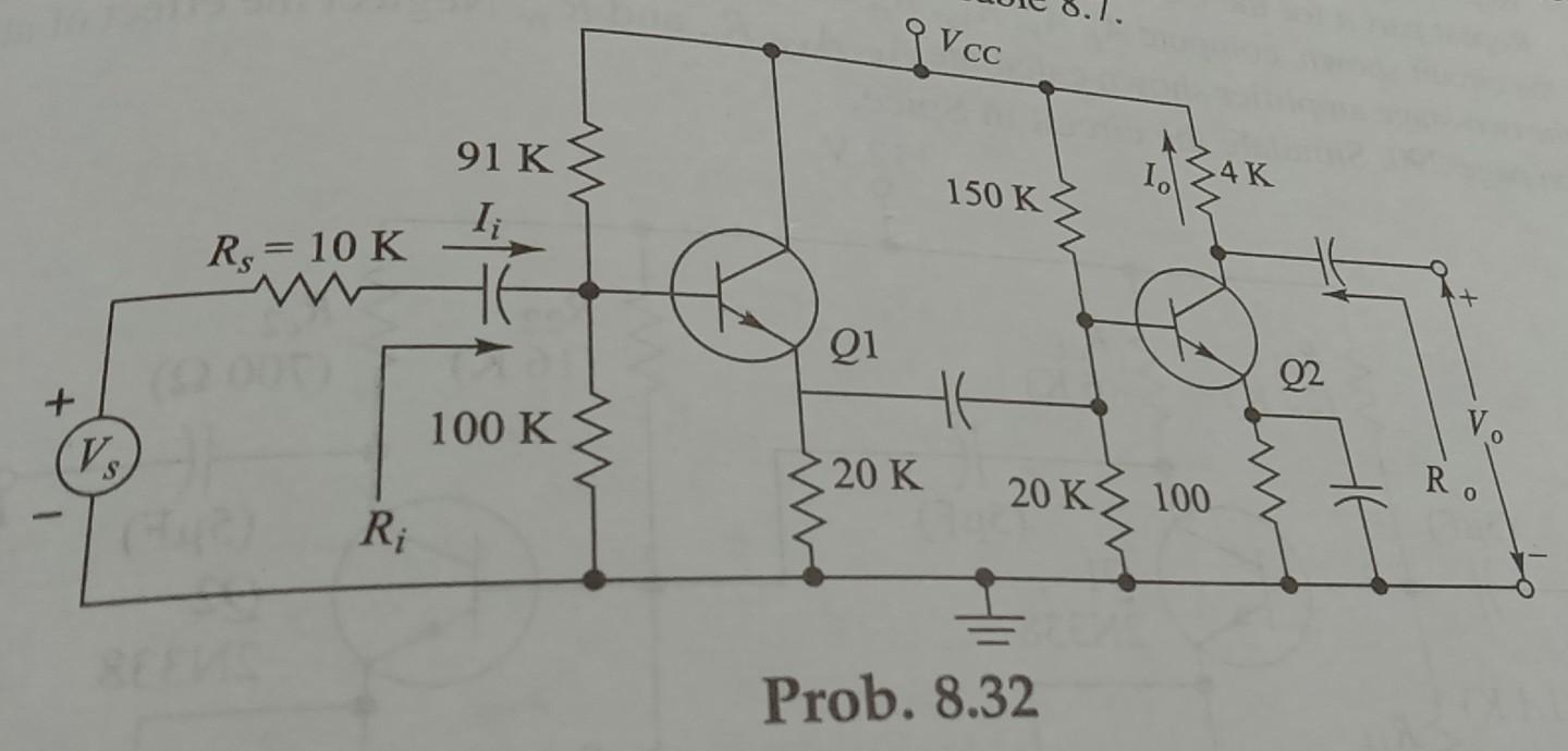 Solved For the two- stage cascade shown, compute the input | Chegg.com