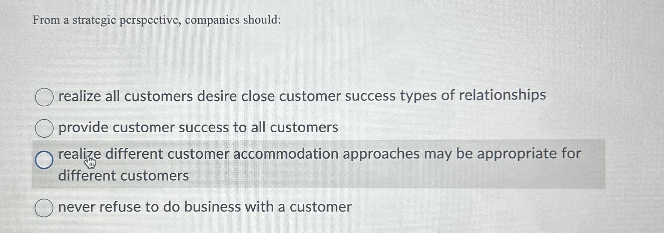 Solved From a strategic perspective, companies | Chegg.com