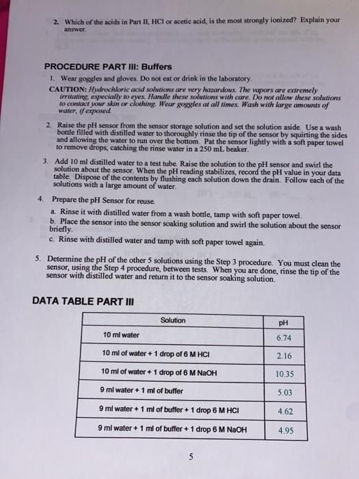 Solved Rinse with distilled water and tamp with som 10. | Chegg.com