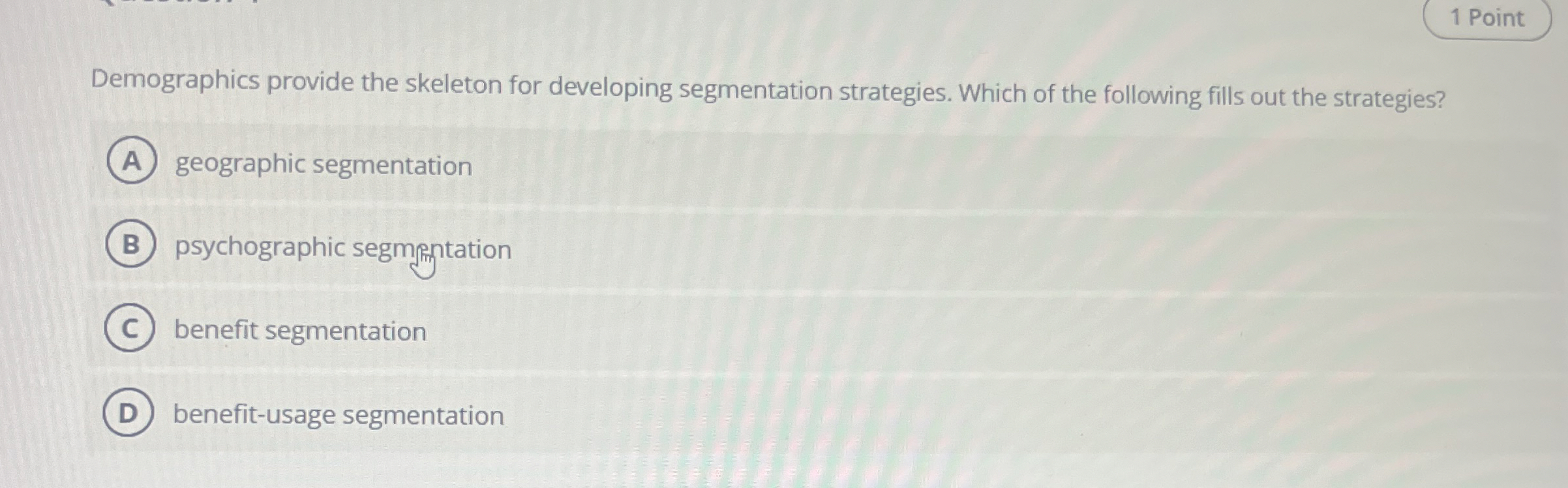 Solved Demographics provide the skeleton for developing | Chegg.com