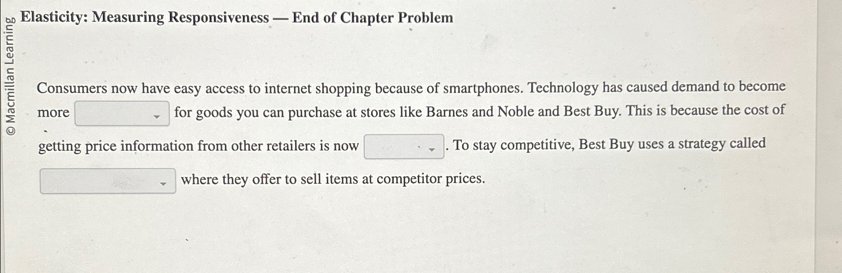 Solved Eo Elasticity: Measuring Responsiveness - ﻿End of | Chegg.com