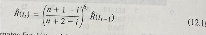 Solved 12.4 Derive an empirical reliability function using | Chegg.com