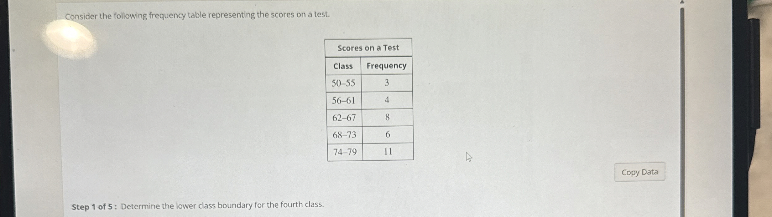 Solved Consider the following frequency table representing | Chegg.com