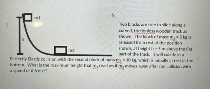 Solved Two blocks are free to slide along a curved, | Chegg.com