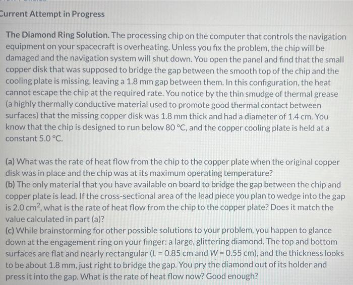 Solved The Diamond Ring Solution. The processing chip on the | Chegg.com