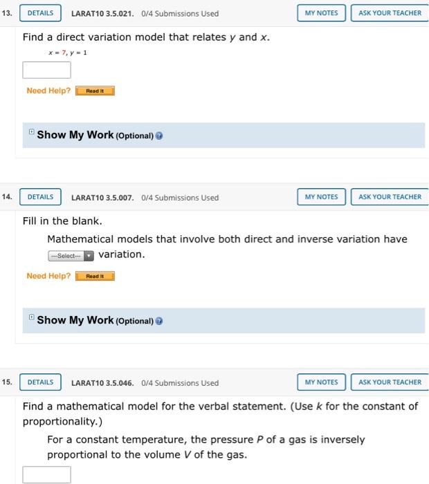 Solved Use the given values of k and n to complete the table | Chegg.com