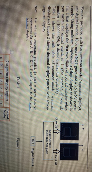 Solved Note: 0/1 Digital Switch Use only the components | Chegg.com
