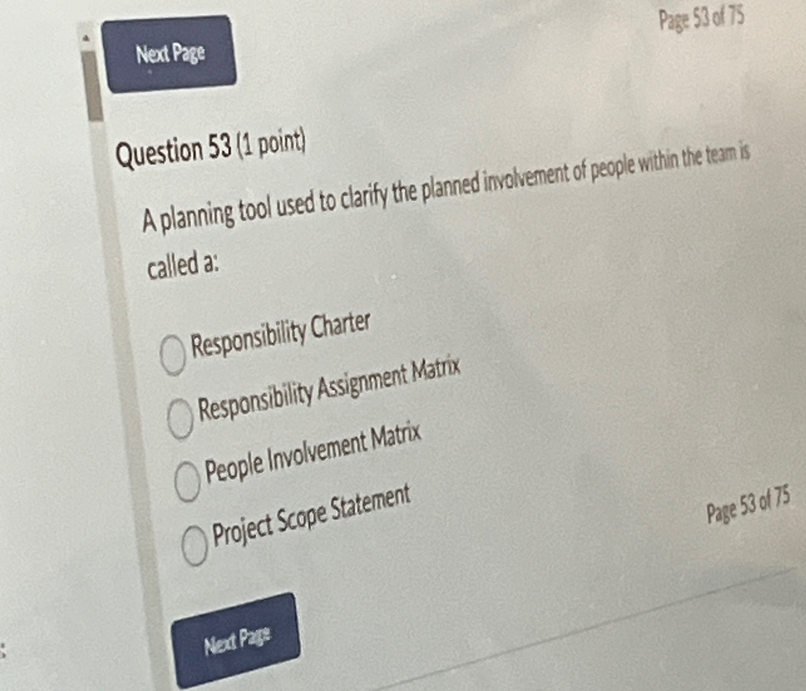 Solved Question 53 (1 ﻿point)A planning tool used to clarify | Chegg.com