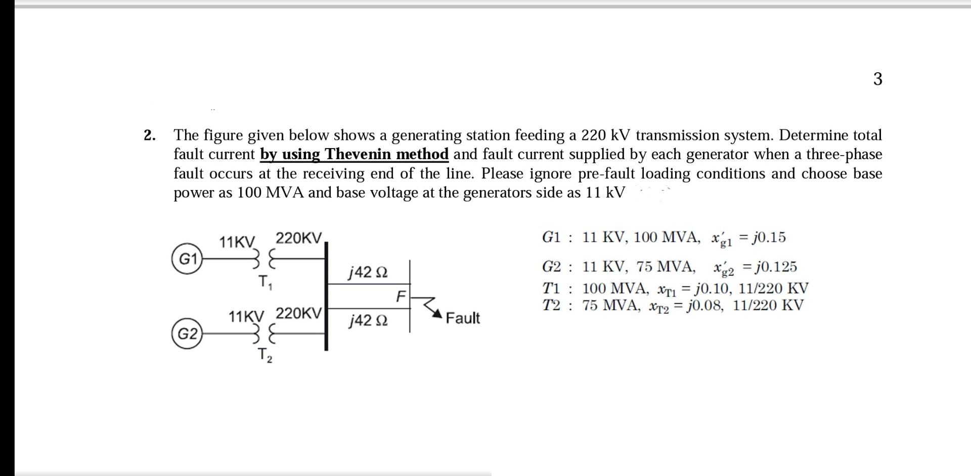 Solved The figure given below shows a generating station | Chegg.com