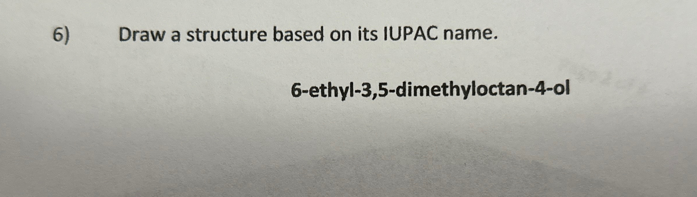 Solved Draw a structure based on its IUPAC | Chegg.com