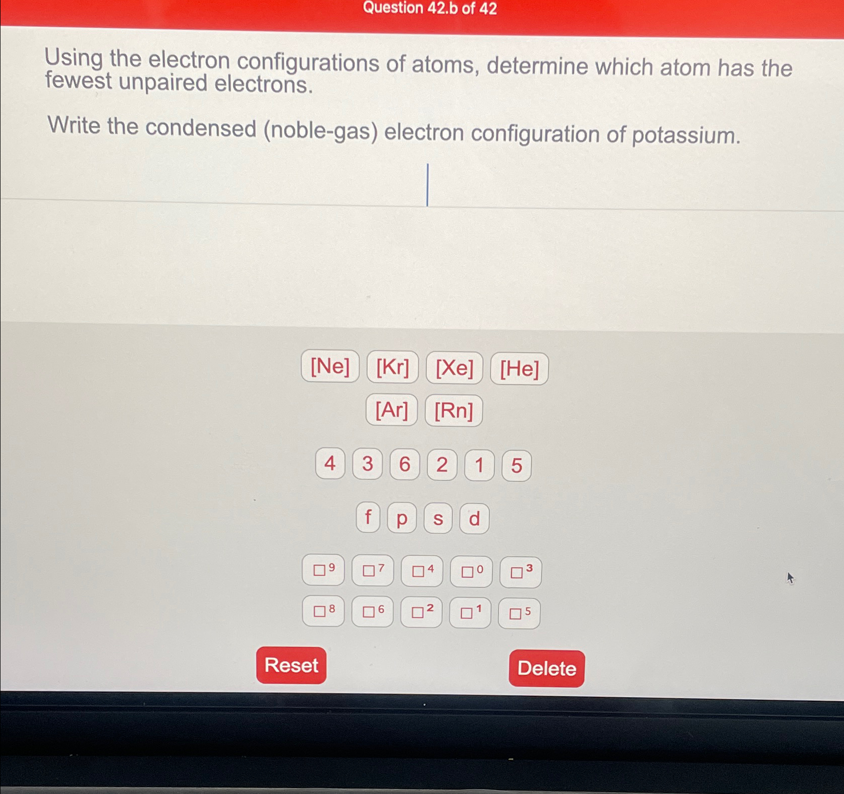 Solved Question 42.b of 42Using the electron configurations | Chegg.com