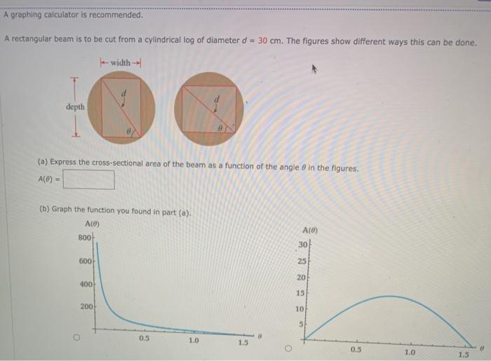 Solved A graphing calculator is recommended. A rectangular | Chegg.com