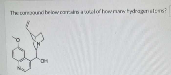 Solved The compound below contains a total of how many | Chegg.com