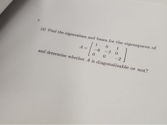 Solved (2) Find bases for the null space and the row space | Chegg.com