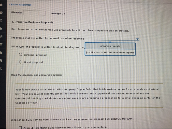 1. Preparing Business Proposals Both large and small | Chegg.com 1. Preparing Business Proposals Both large and small | Chegg.com