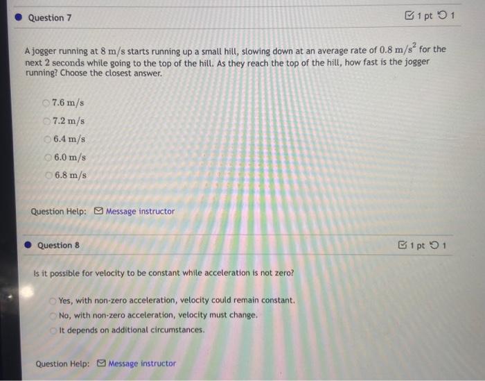 Solved Answer for an object thrown straight up and falling | Chegg.com