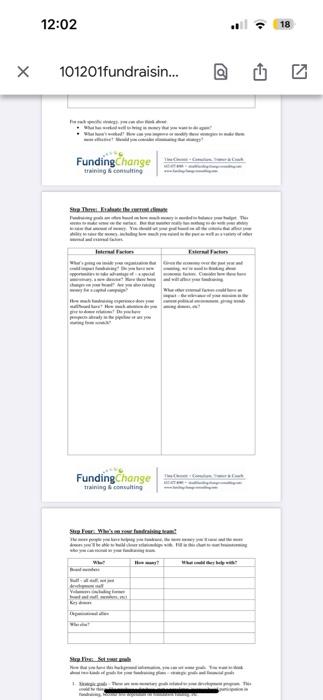 Funding trining s conwang taining S conwiting | Chegg.com