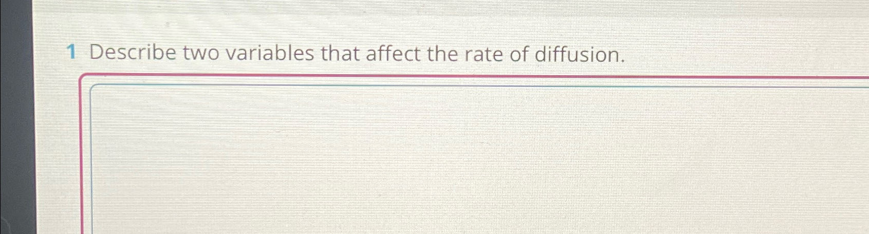 Solved 1 ﻿Describe two variables that affect the rate of | Chegg.com