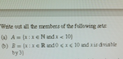 Solved Write out all the members of the following sets:(a) | Chegg.com