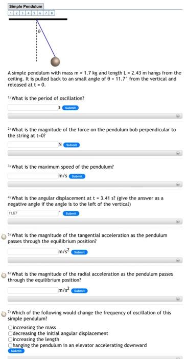 Solved Simple And Physical Pendula | Chegg.com