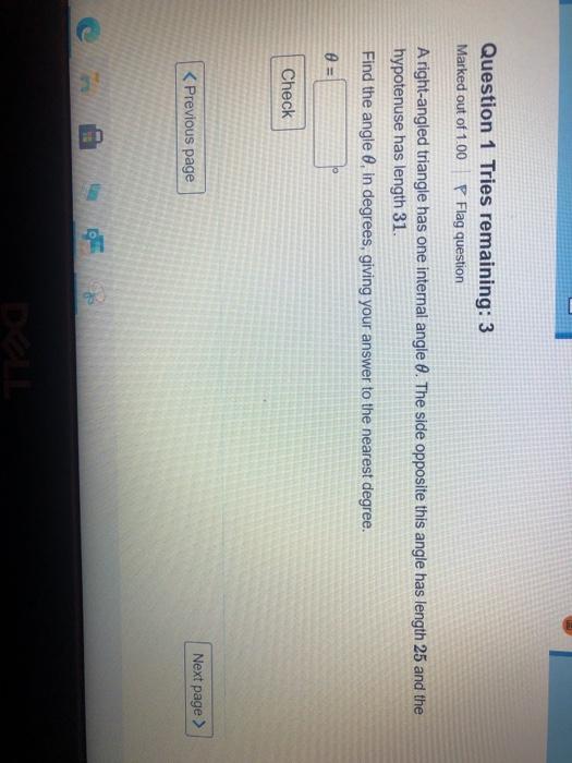 Solved Question 1 Tries remaining: 3 Marked out of 100 Flag | Chegg.com