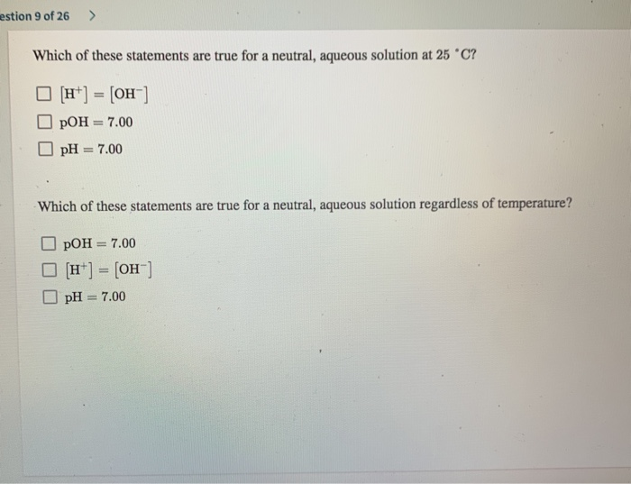 Solved astion 9 of 26 > Which of these statements are true | Chegg.com