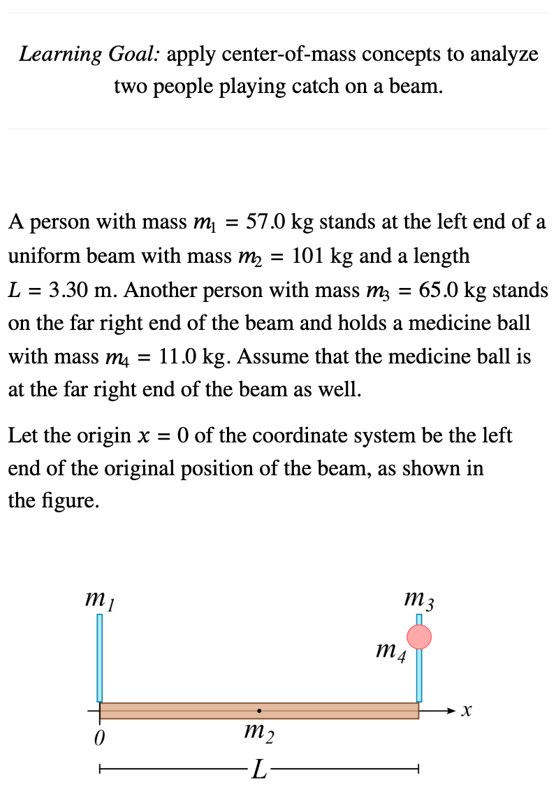 Solved Learning Goal: apply center-of-mass concepts to | Chegg.com