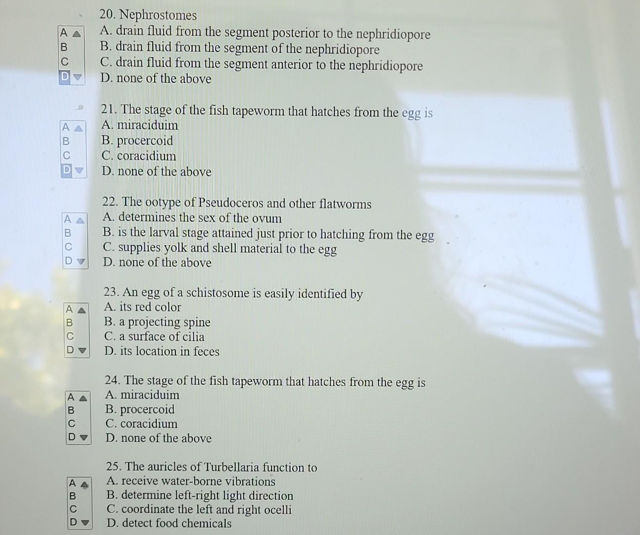 Solved 20. Nephrostomes A. drain fluid from the segment | Chegg.com