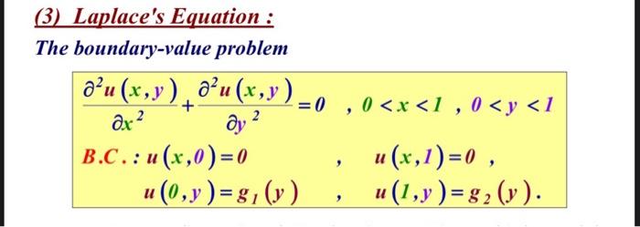 (3) Laplace's Equation: The boundary-value problem | Chegg.com