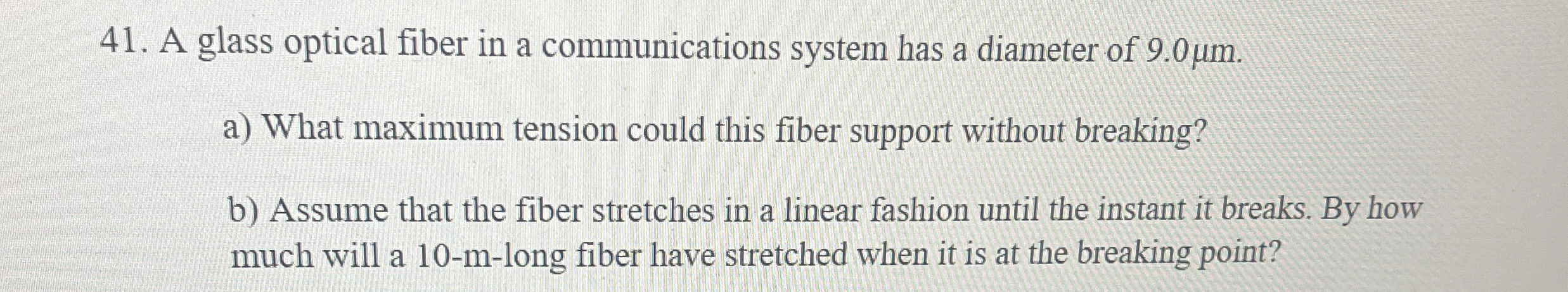 Solved A glass optical fiber in a communications system has | Chegg.com