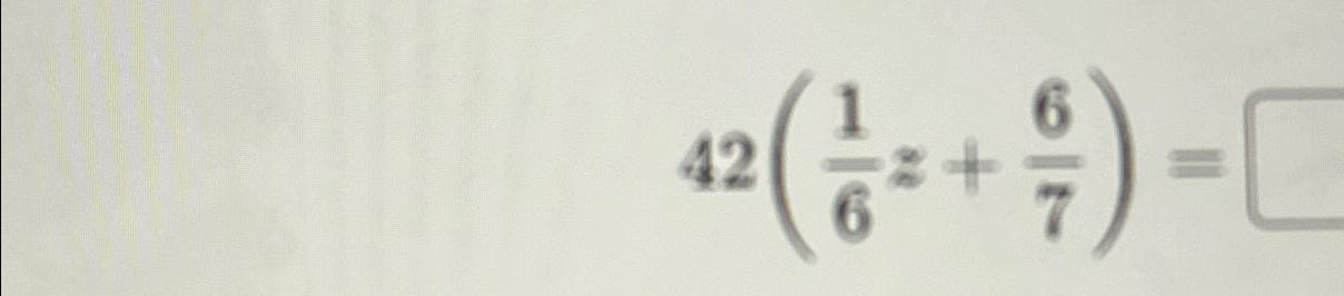 Solved 42(16z+67)= | Chegg.com