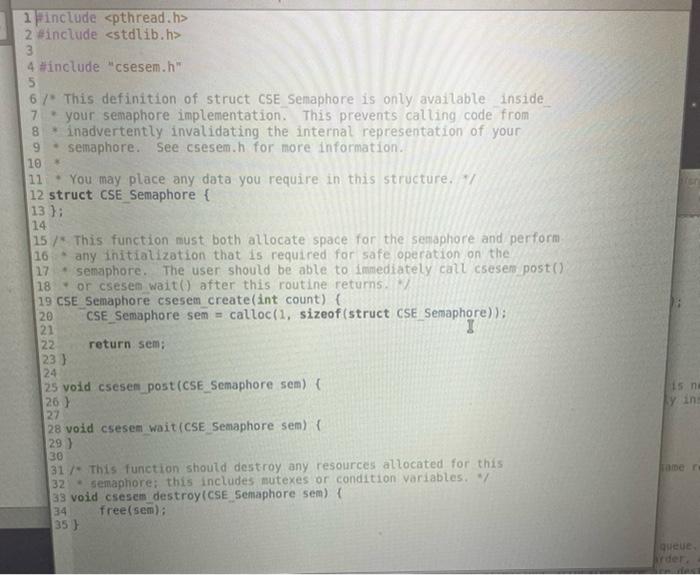 8 1 include 2 tinclude 3 4 #include "csesem.hu 5 | Chegg.com
