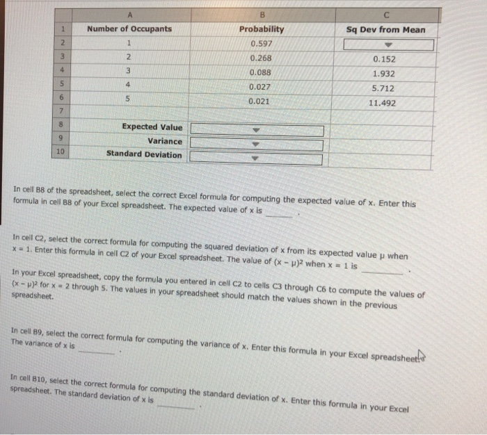 Solved Aa Aa 3. Using Excel - Computing the expected value, | Chegg.com