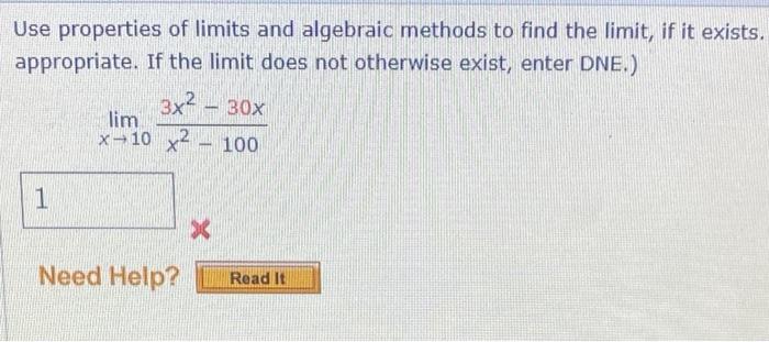 Solved Use properties of limits and algebraic methods to | Chegg.com