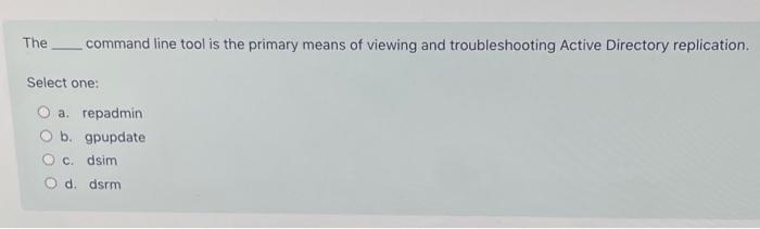 Solved The command line tool is the primary means of viewing | Chegg.com