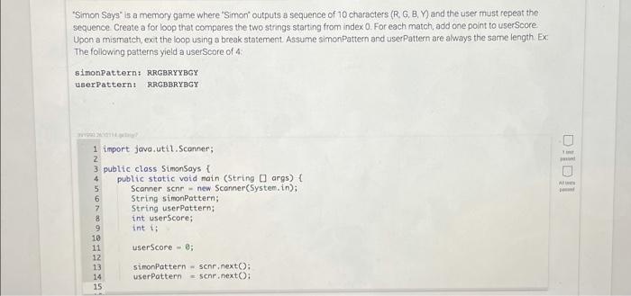 Solved "Simon Says" is a memory game where "Simon" outputs a | Chegg.com