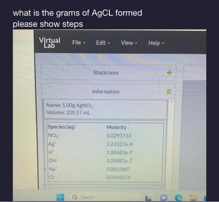 Solved what is the grams of AgCl formed. Please explain and | Chegg.com
