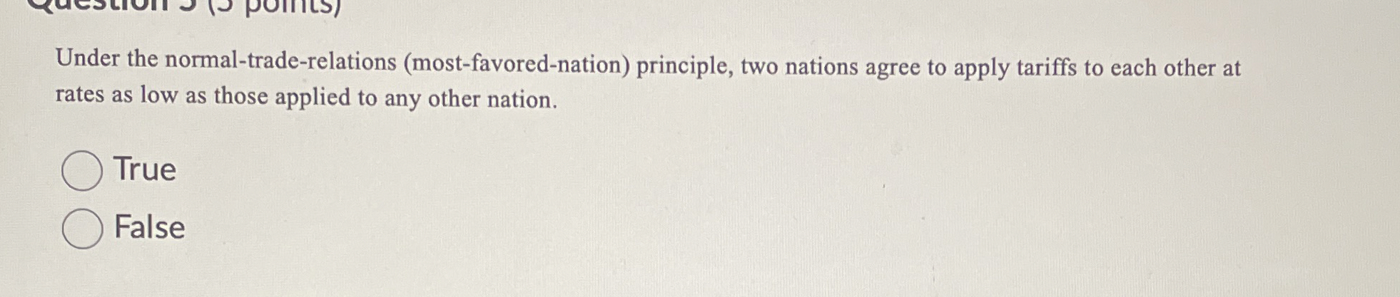 Solved Under the normal-trade-relations | Chegg.com