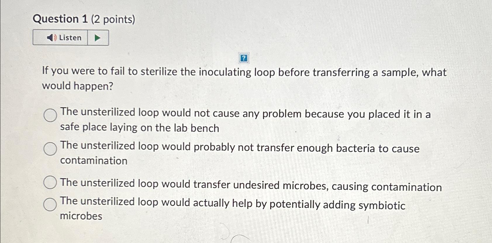 Solved Question 1 (2 ﻿points)If you were to fail to | Chegg.com