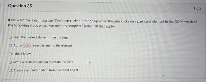 Solved How would you create an event listener on a DOM node? | Chegg.com